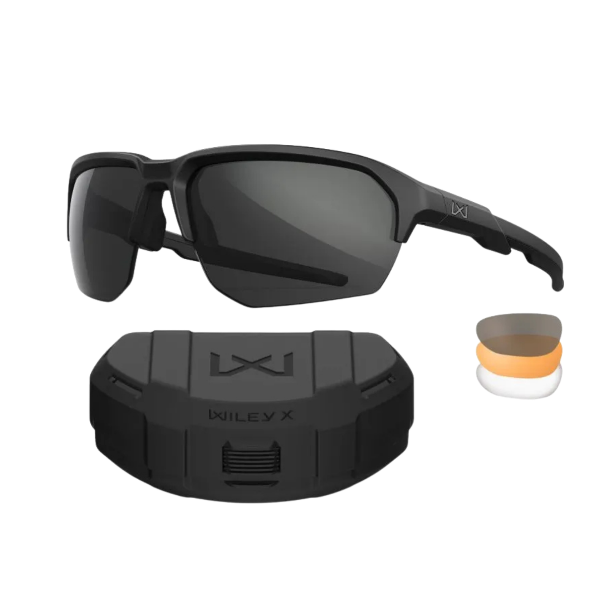 New Wiley X WX JAKL Glasses Kit- 3 Lenses / Matte Black Frame — AirsoftEire