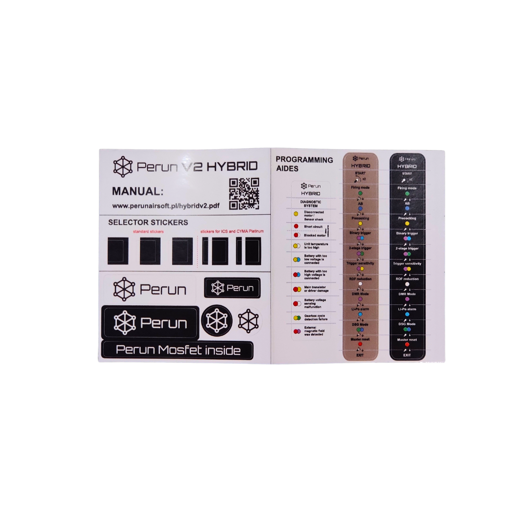Perun V2 Hyrid Programming Sticker Pack — AirsoftEire