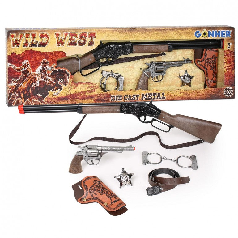 Gonher Wild West Revolver & Rifle Cap Gun Set - 8 Shot — AirsoftEire